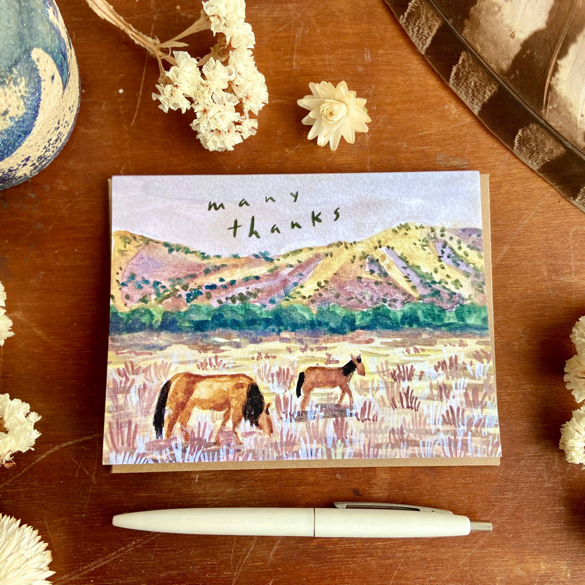 Many Thanks Western Greeting Card - USA Made – The Local Branch