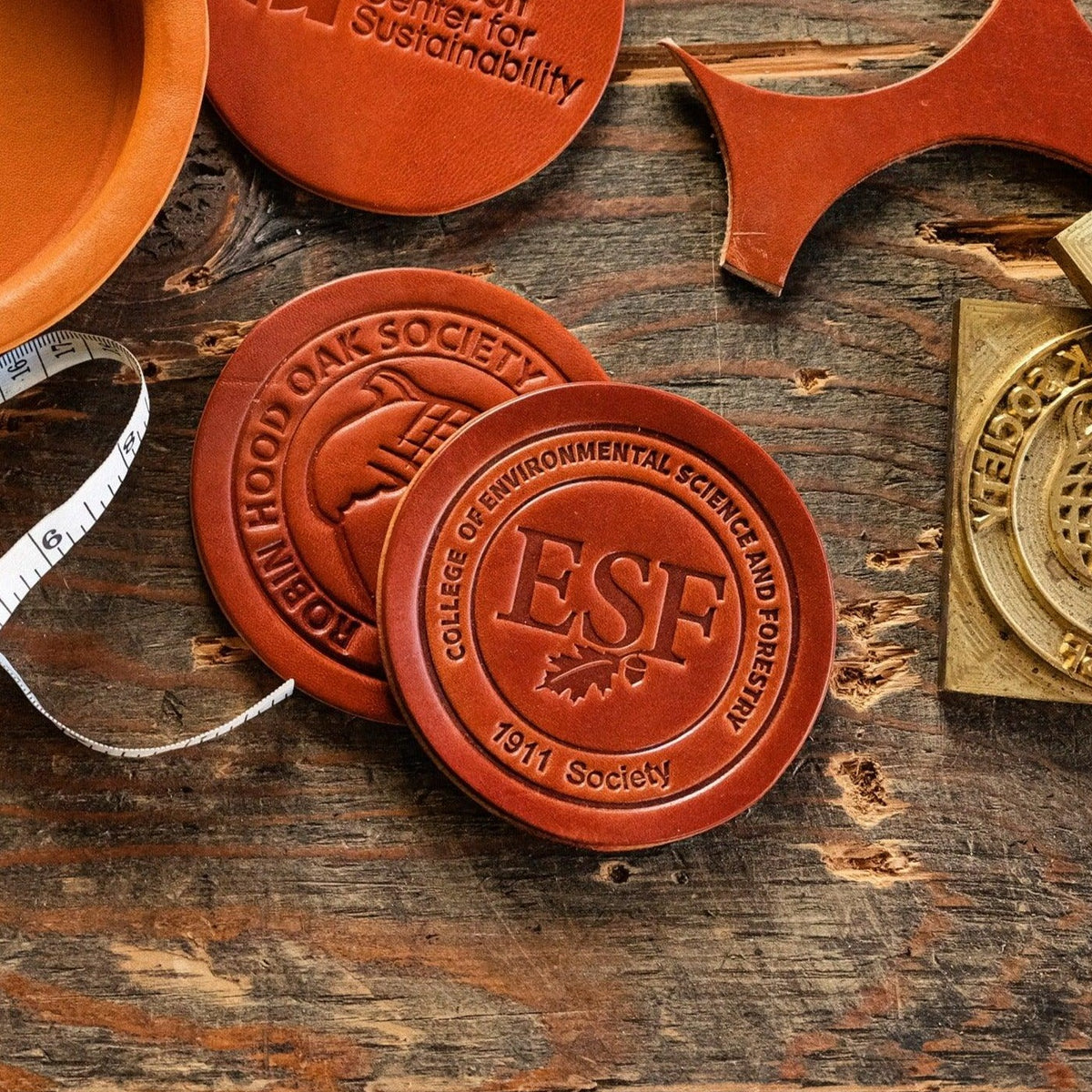 Custom Leather Coasters - USA Made – The Local Branch